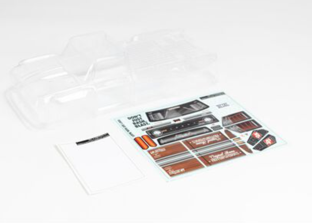 OUTCAST 4X4 4S Clear Body w/Decals and Window Mask — AZ Turn & Burn RC